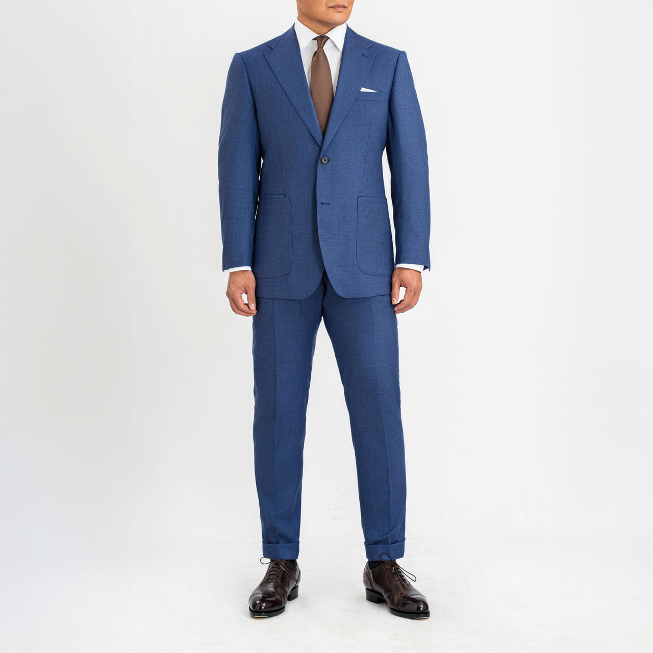 London, Azure blue suit, Australian Merino Wool, Super 150’s
